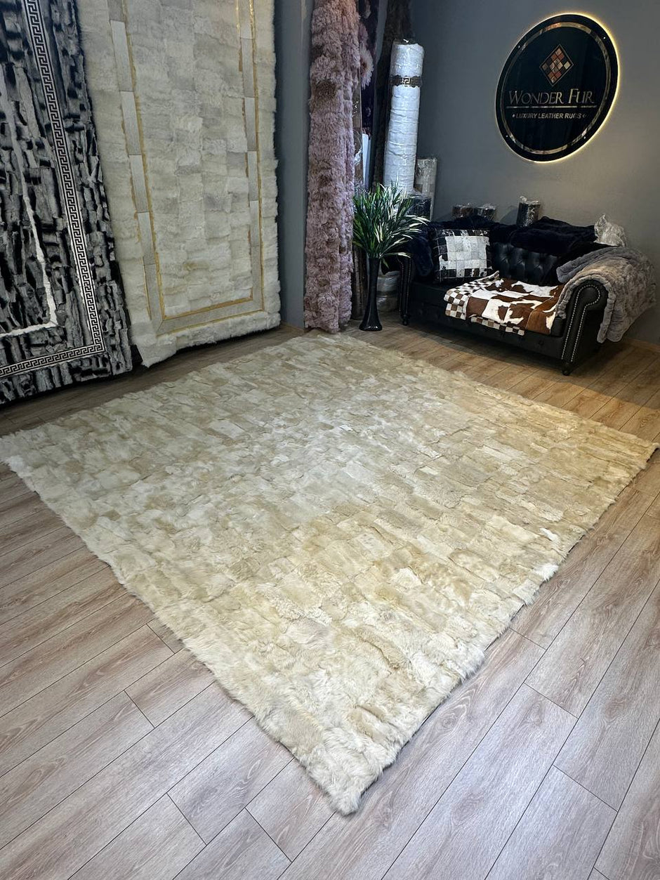 Luxury Handmade Natural Fur Rugs | Sheepskin, Cowhide, Goat, Rabbit ...